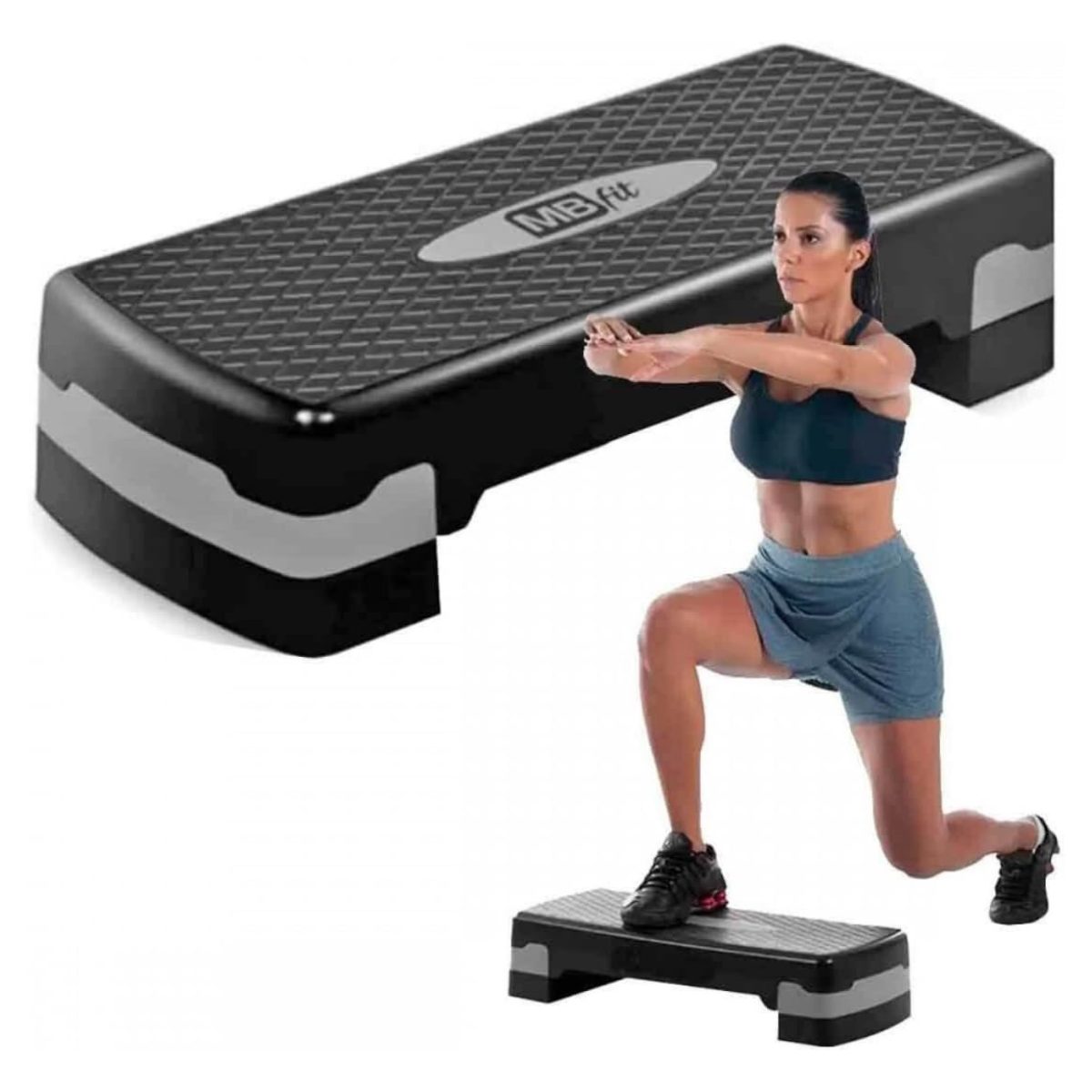 Step de Ginástica Academia Exercícios Ajustável 2 Níveis - Encontre Mais